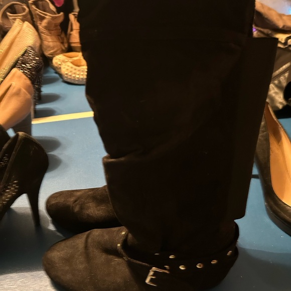 shoe show | Shoes | Black Suede Boots | Poshmark